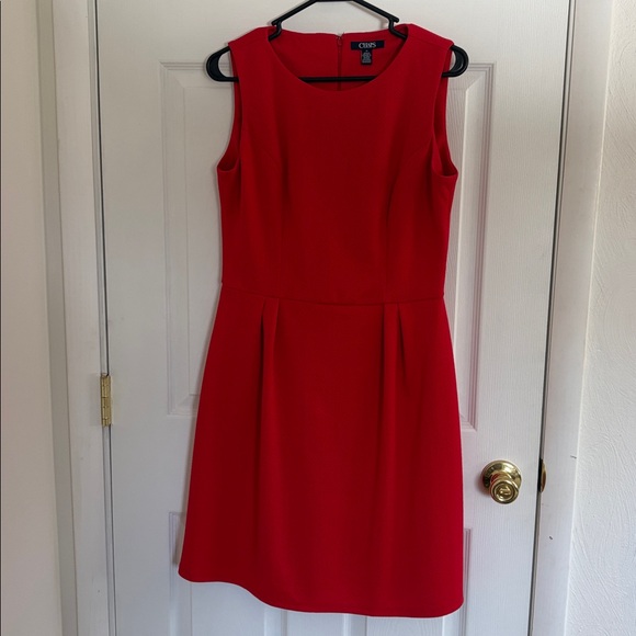 Chaps | Dresses | Chaps Vibrant Red Midi Dress | Poshmark